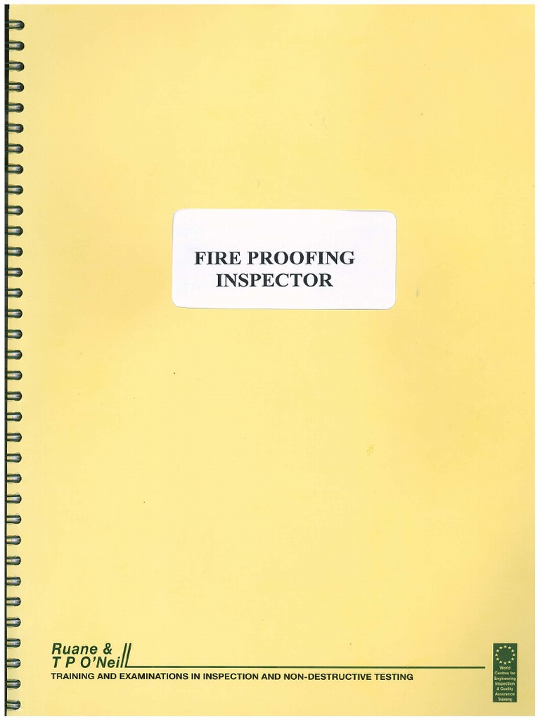 Fireproofing Inspector ICORR PDF | PDF