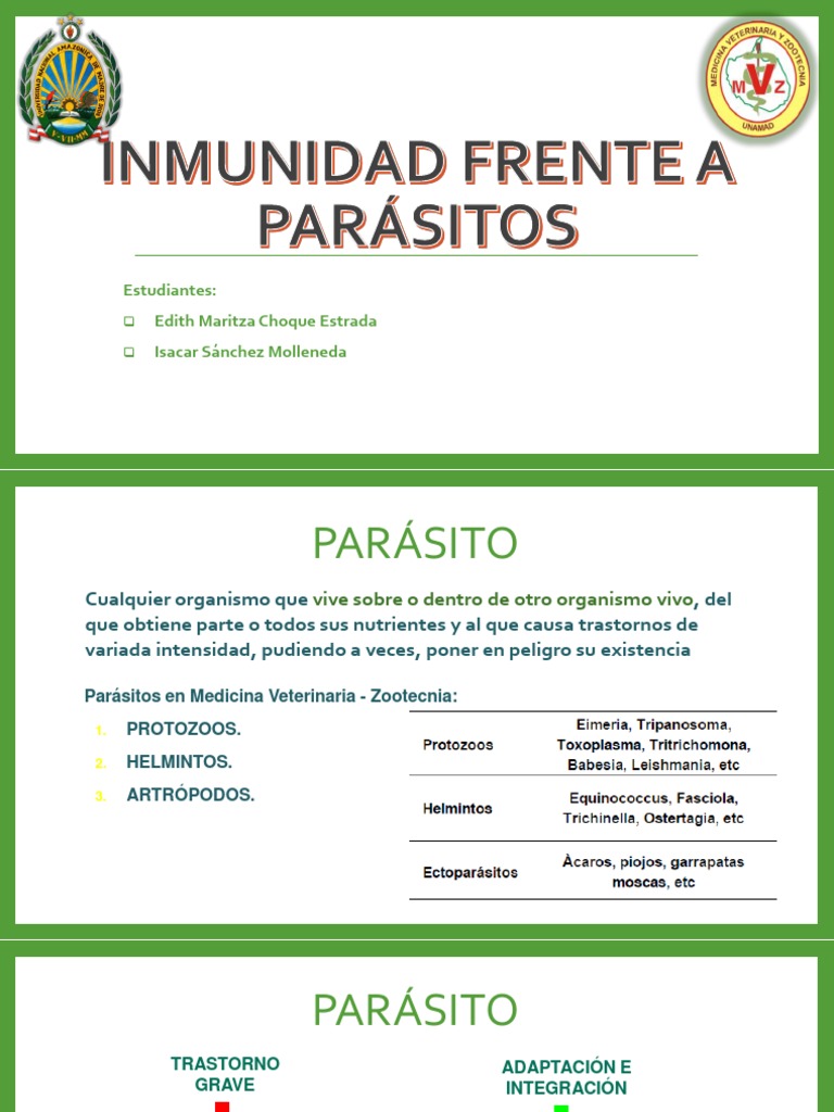 Inmunidad Frente A Parásitos | PDF | Sistema inmune | Inmunología