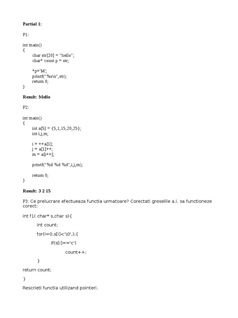 C Programming Code Snippets and Fixes | PDF