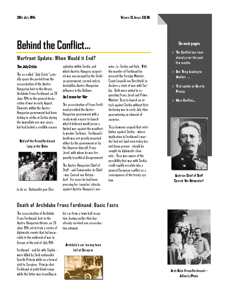 WWI 1914 PB Project | PDF | Austria Hungary | Unrest