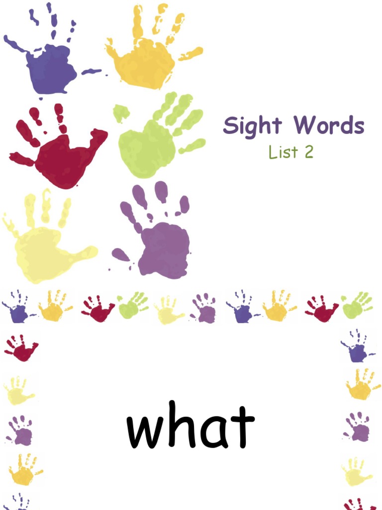 Sight Words List 2 for Kids | PDF