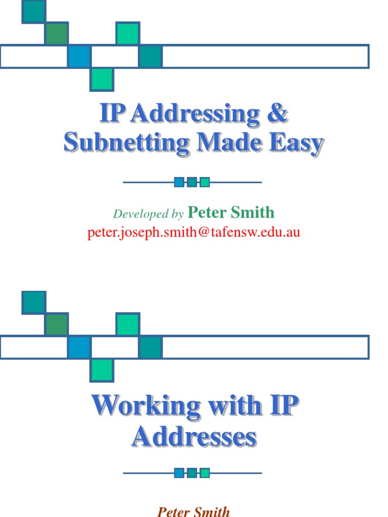 Simplifying IP Addressing & Subnetting | PDF | Ip Address | Computer ...