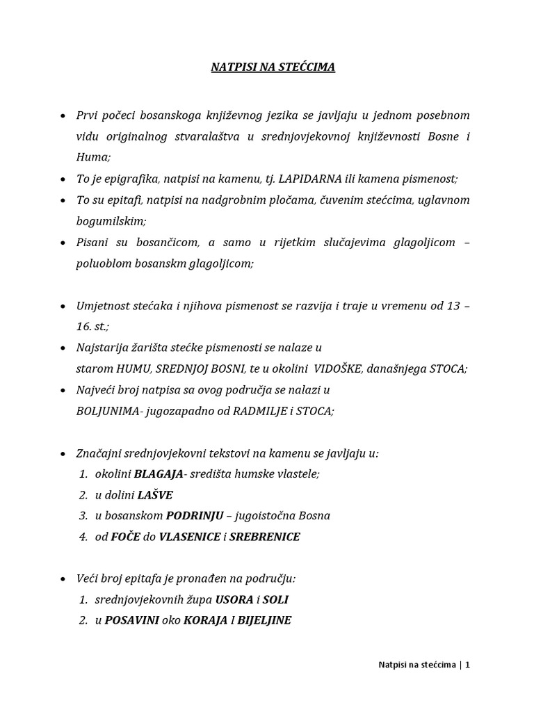 Natpisi na stećcima