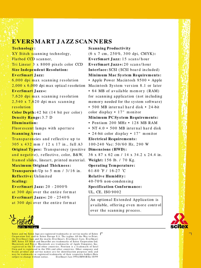 Sci Tex Ever Smart Jazz | PDF | Image Scanner | Macintosh