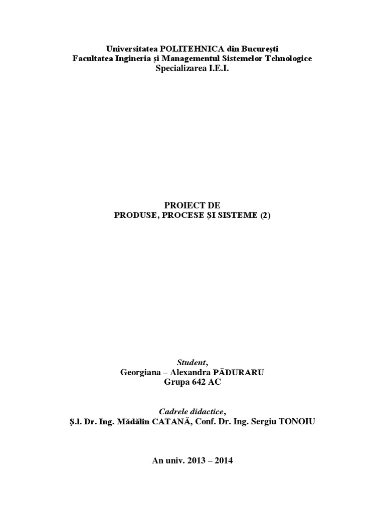 Exemplu Proiect PPS2 - 1 | PDF
