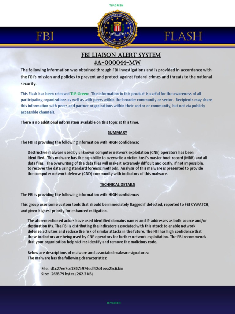 DHS NCIC Spread of FBI Flash Warning | PDF | Computer File | Computer ...