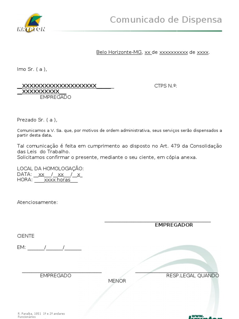 Formulário de Dispensa do Funcionário (RH)