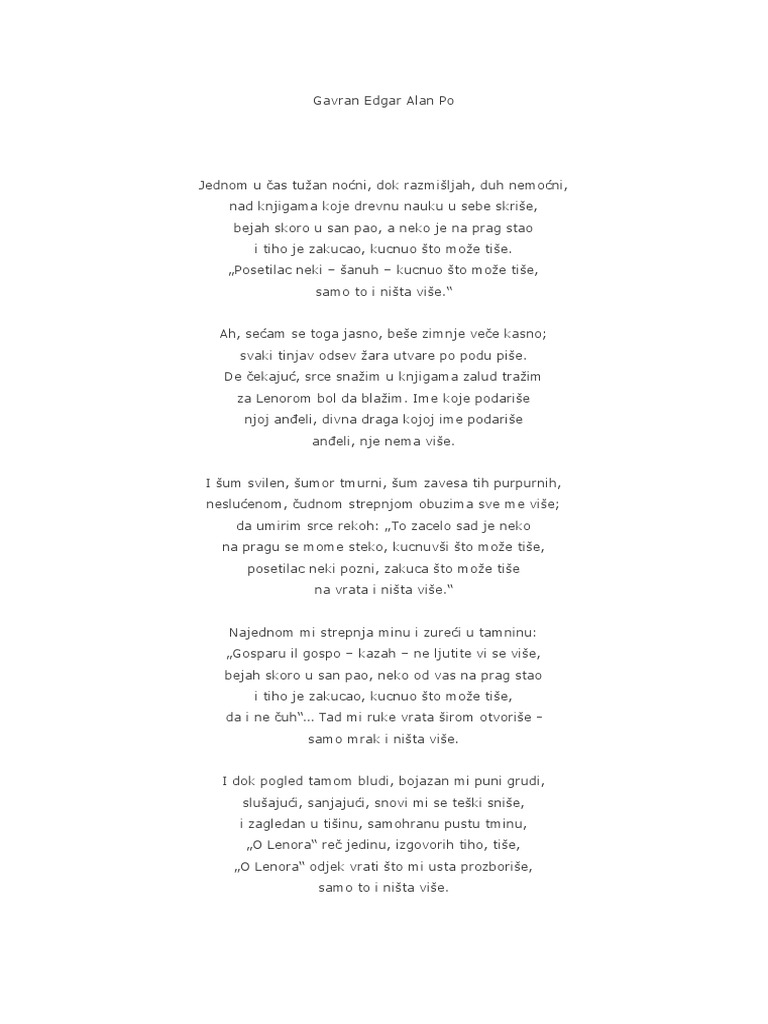 Gavran Edgar Alan Po | PDF