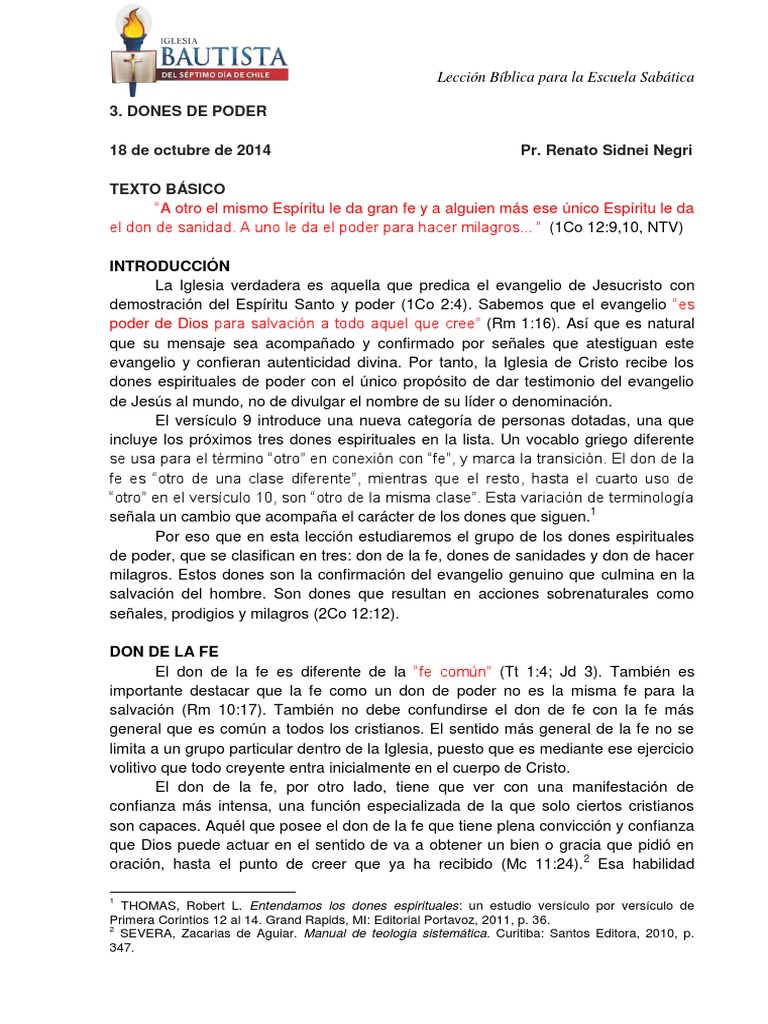Dones de Poder | PDF | Fe | espíritu Santo