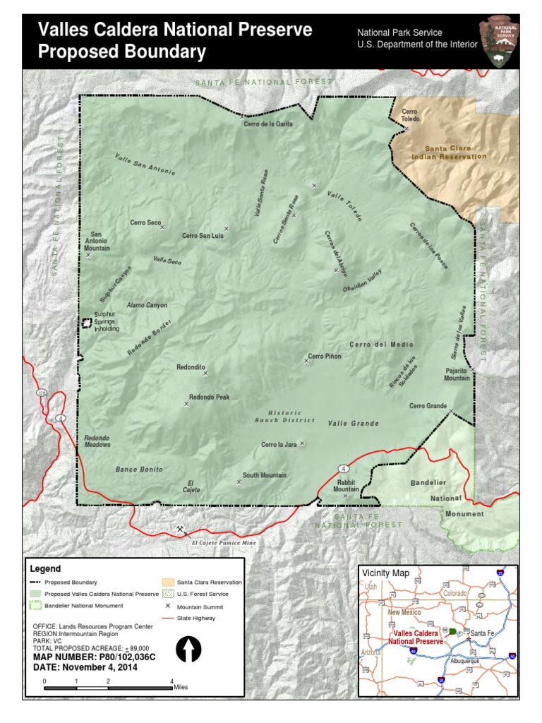 Map of The Valles Caldera National Preserve | PDF | Nature