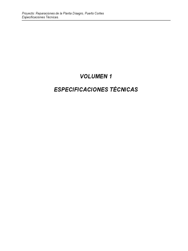 Especificaciones Tecnicas de Obras Civiles | Descargar gratis PDF | Hormigón | Cemento