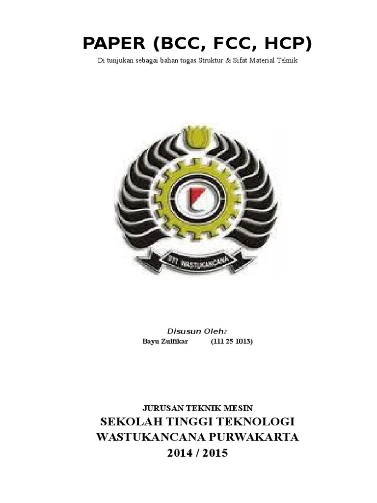 Struktur Kristal BCC, FCC, dan HCP | PDF