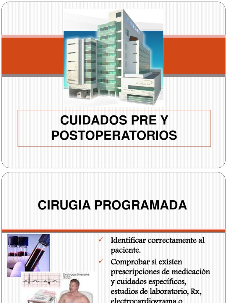 Cuidados Pre y Postoperatorios | PDF | Cirugía | Ciencias de la Salud