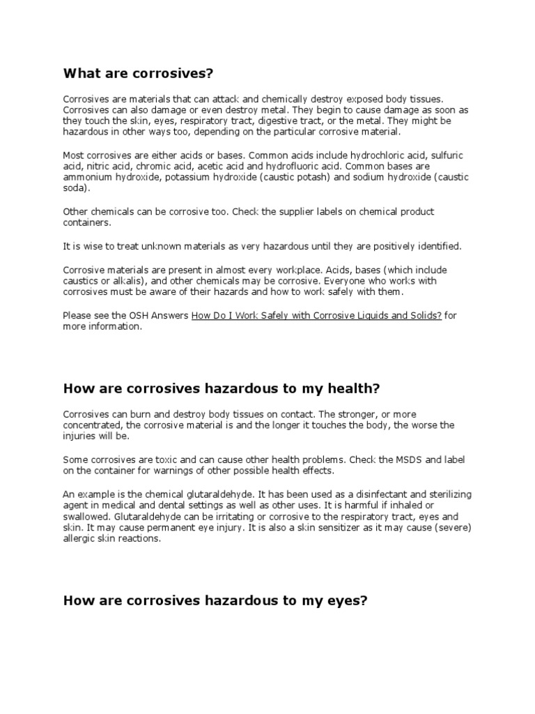 Corrosive Effect | PDF | Corrosion | Atmosphere Of Earth