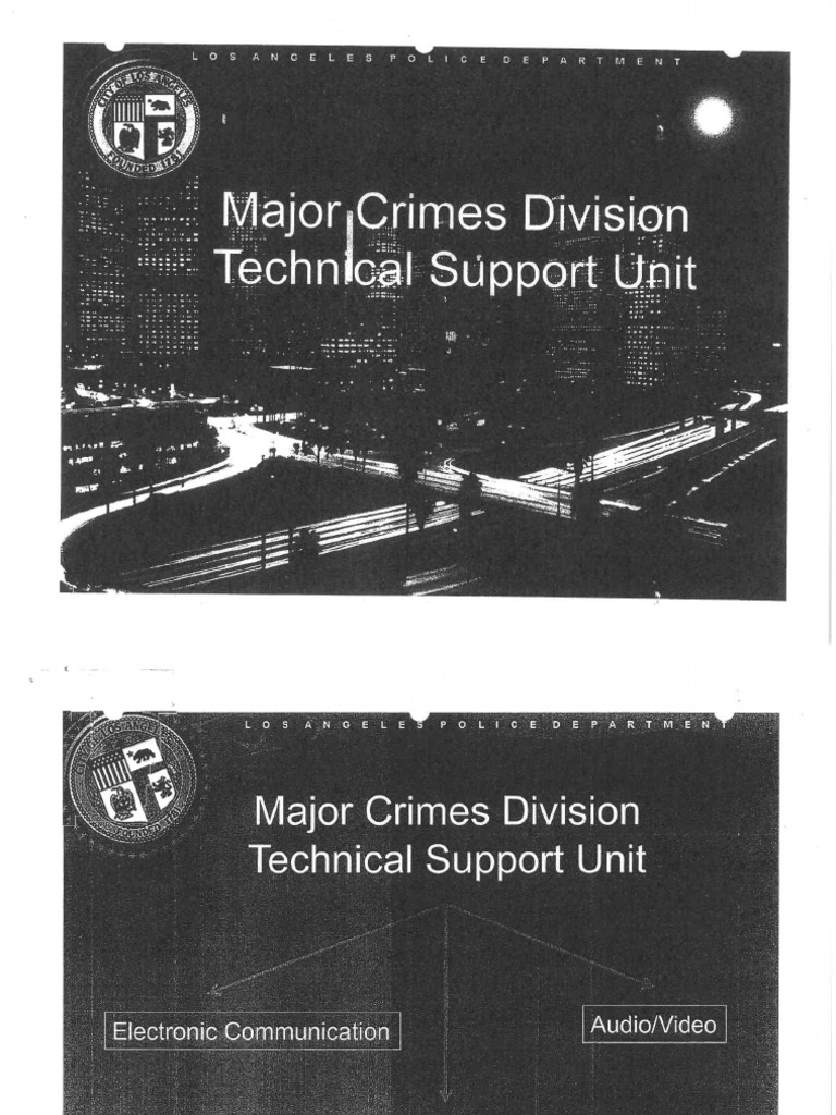 LAPD Major Crimes - Powerpoint Presentation - IMSI | PDF
