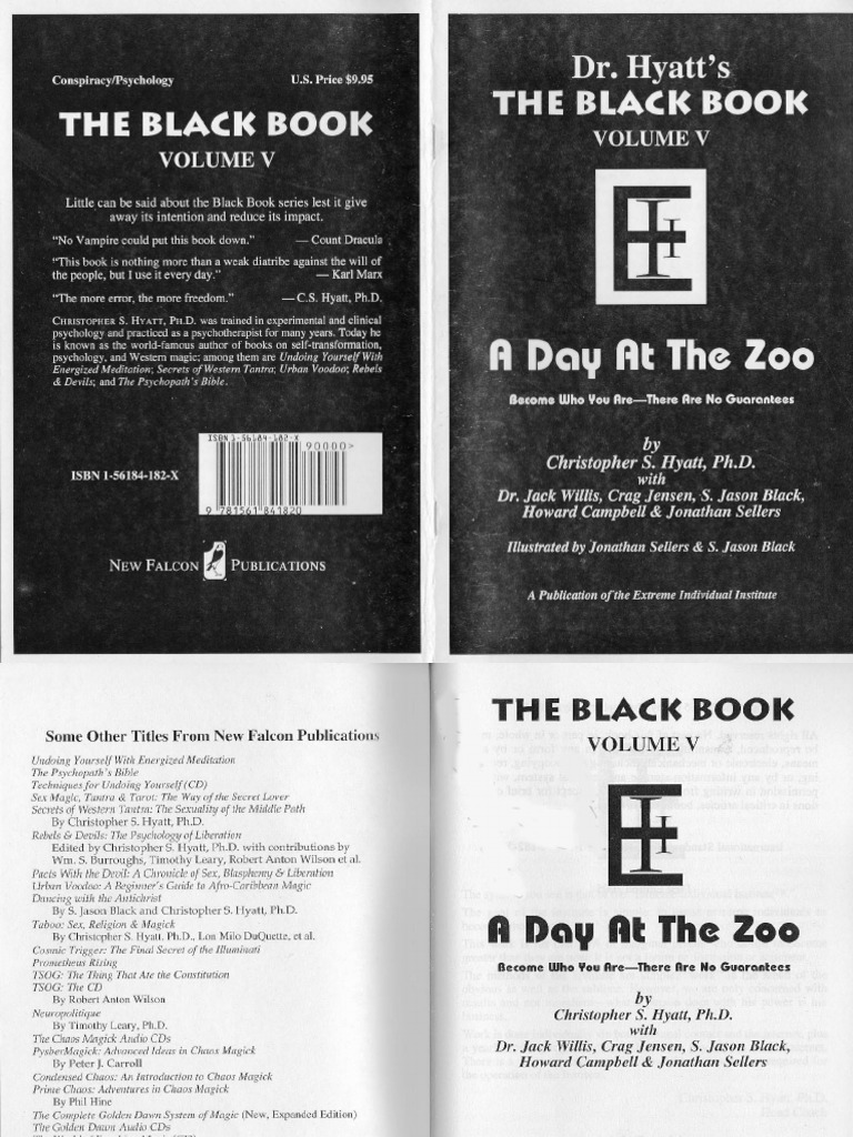 Christopher S. Hyatt - The Black Book Vol. V - A Day at The Zoo | PDF
