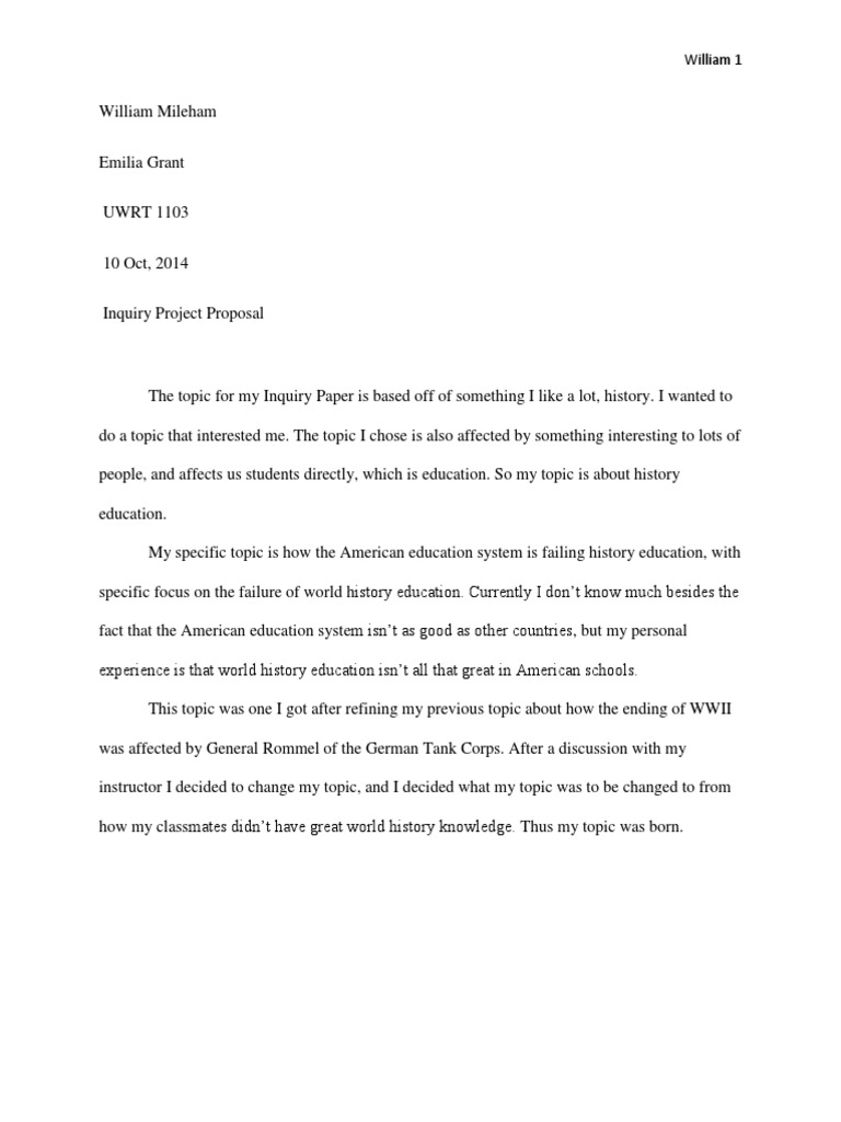 Inquiry Proposal | PDF
