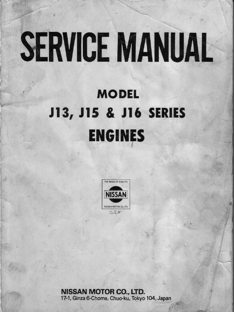 J13 - J15 - J16 Engines AA PDF | PDF | Private Transport | Motor ...