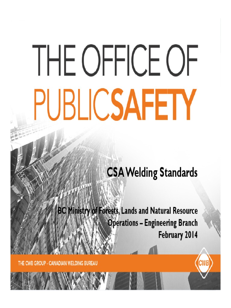 CSA Welding Standards Feb 2014 | PDF | Welding | Construction