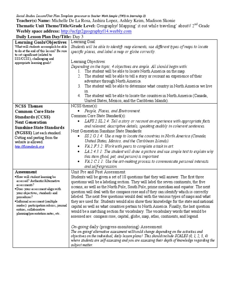 North America Lesson Plan Sse 3312 | PDF | Lesson Plan | Caribbean