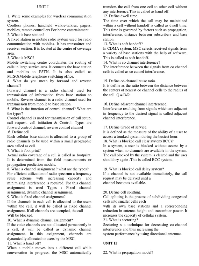 Unit Ii | PDF | Modulation | Channel Access Method