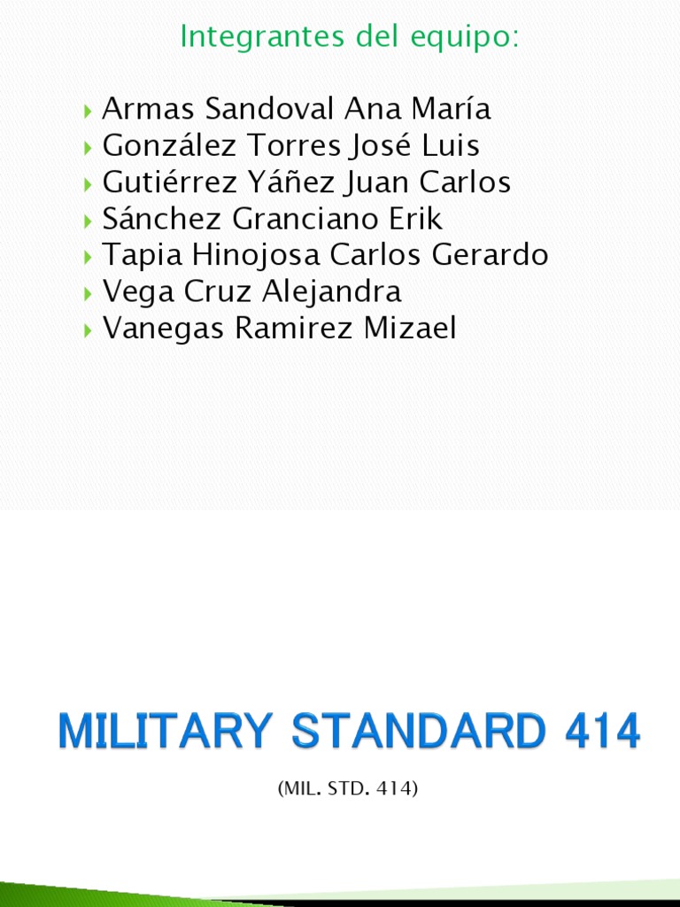 Plan de muestreo MIL-STD-414 | PDF | Desviación Estándar | Muestreo ...