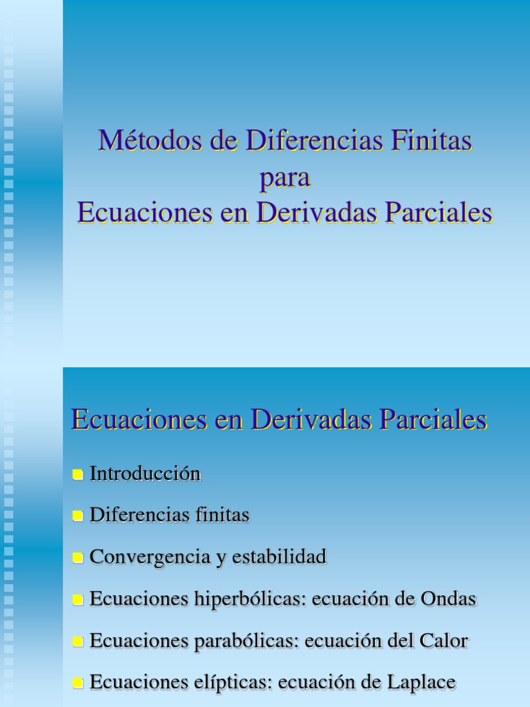 Ecuaciones Diferenciales Parciales | PDF | Ecuación diferencial parcial | Ecuaciones