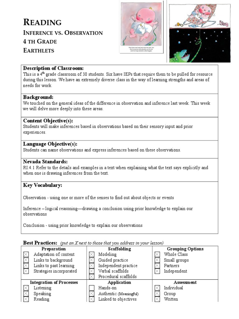 4th Grade Reading Earthlets | PDF | Inference | Education Theory