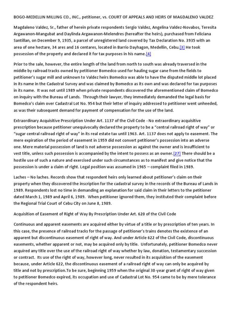 Land Dispute and Easement Rights Cases | PDF | Easement | Estoppel