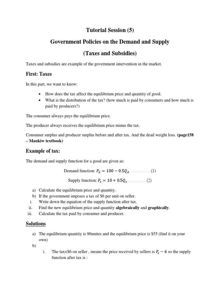 Lecture#4 | PDF | Economic Surplus | Economic Equilibrium