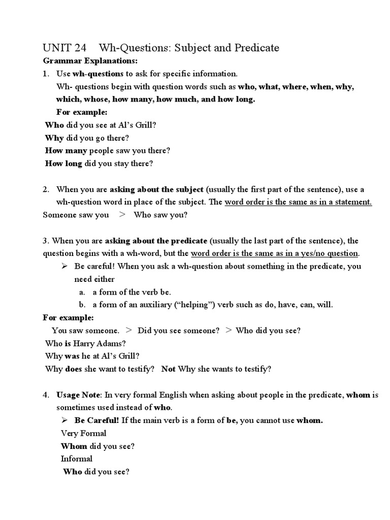 WH Questions | PDF | Question | Witness