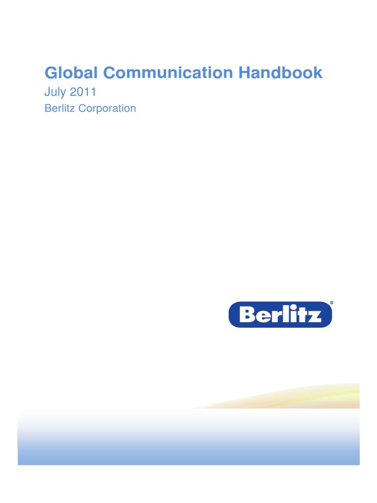 Berlitz Global Communication Handbook V1.1 | PDF | Expert | Public Speaking