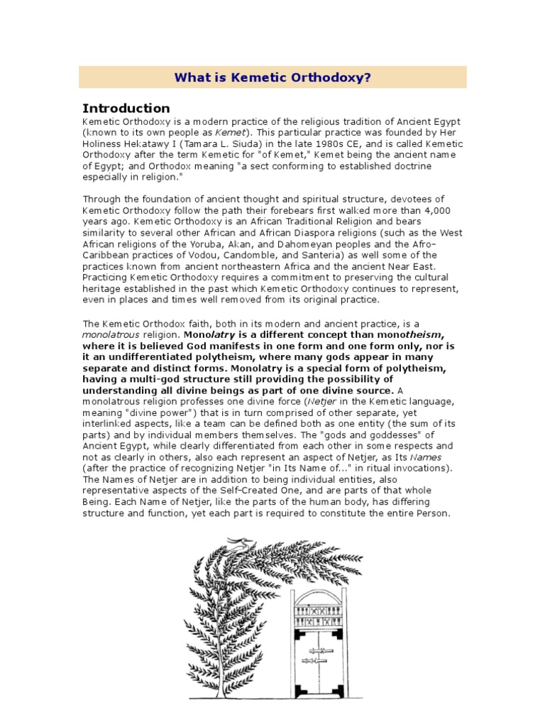 What Is Kemetic Orthodoxy | PDF | Eastern Orthodox Church | Polytheism