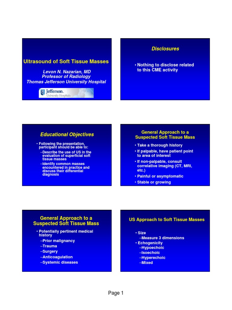 Ultrasound of Soft Tissue Masses.pdf | Medical Ultrasound | Neoplasms