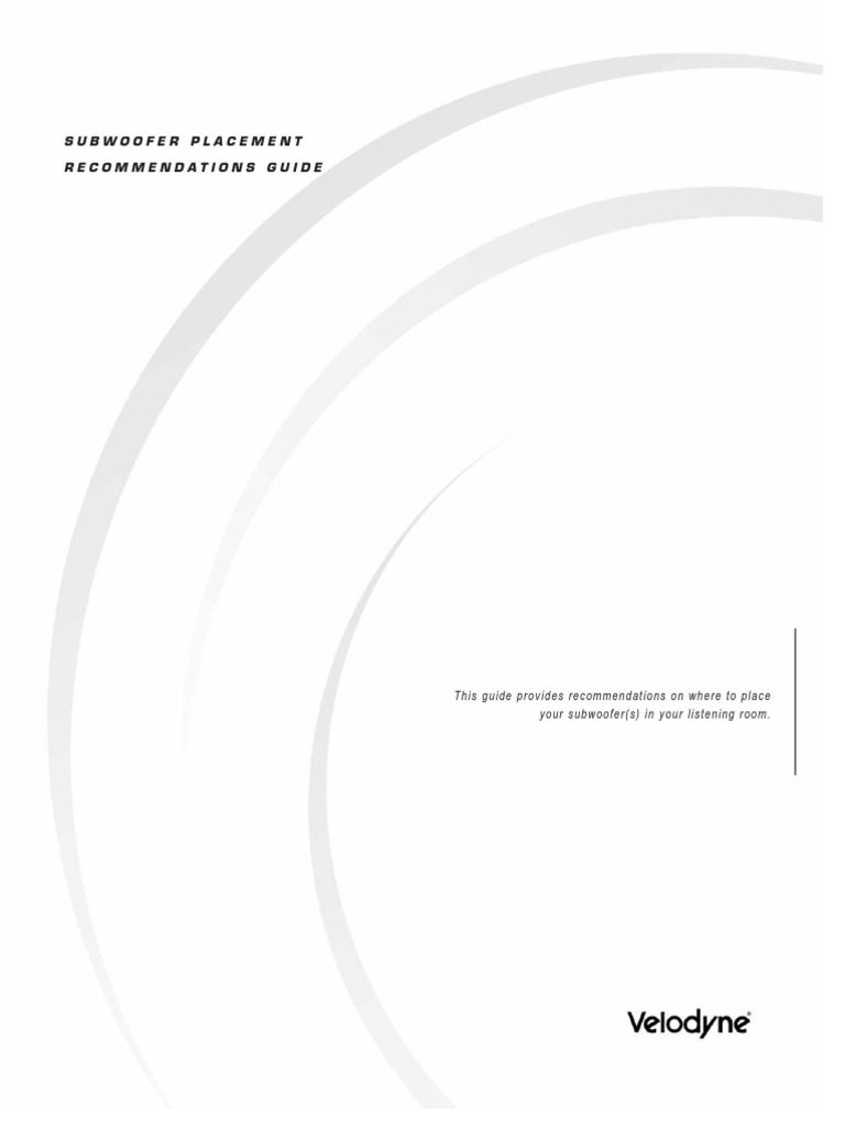 Sub Placement Guide - Rev A | PDF | Equalization (Audio) | Microphone