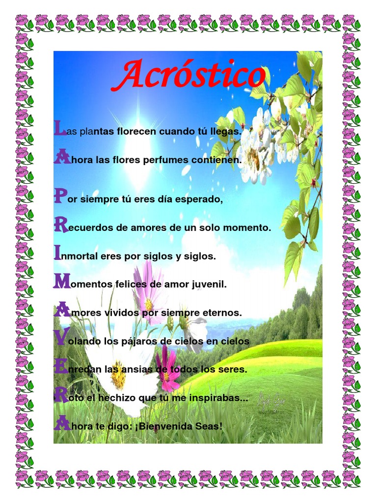 Acróstico Primavera | PDF