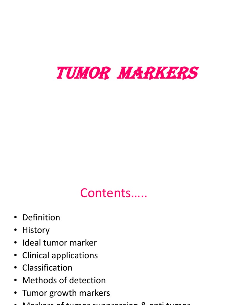 Tumor Markers | PDF | Angiogenesis | Cancer