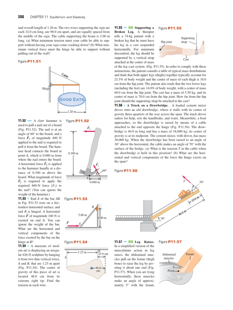 Physics I Problems PDF | PDF | Center Of Mass | Force
