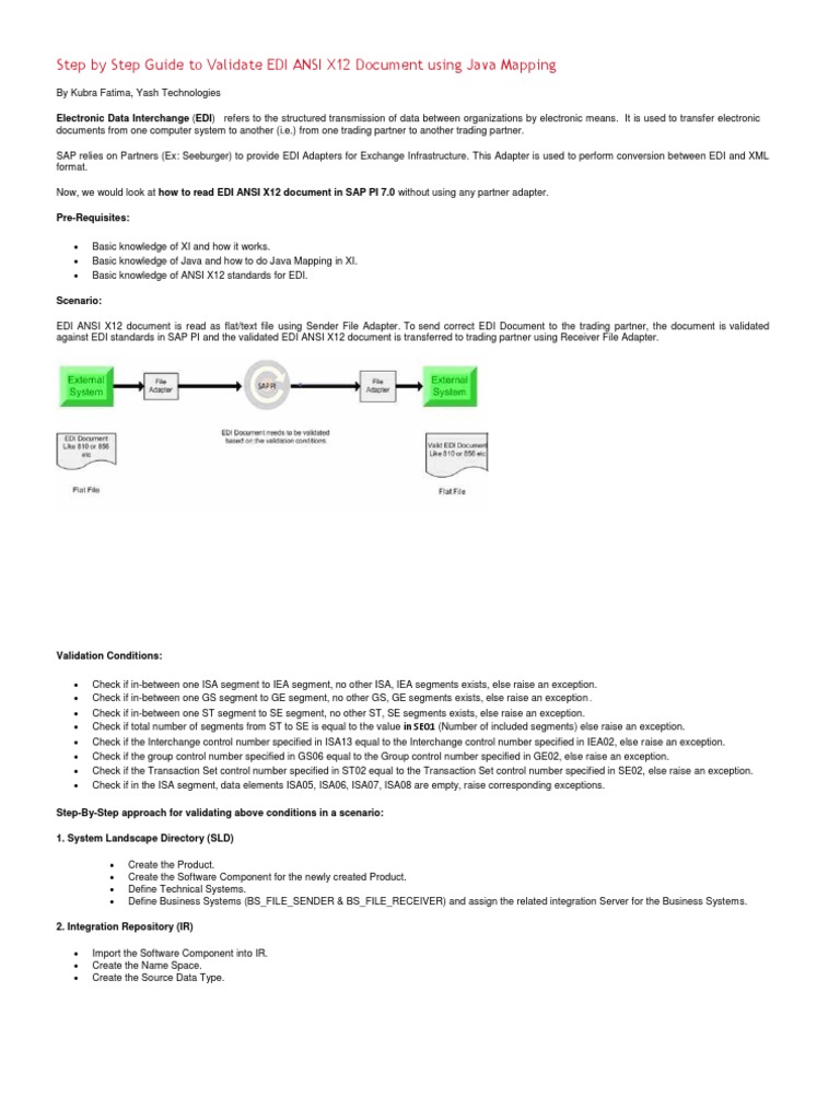 (Is) Step by Step Guide To Validate EDI ANSI X12 Document Using Java ...