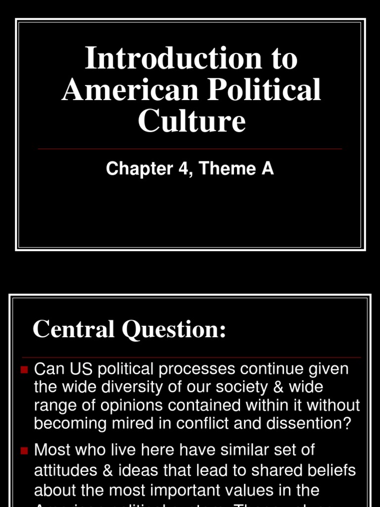 American Political Culture Overview | PDF | Politics