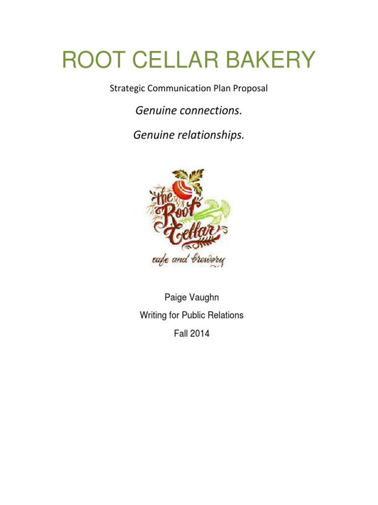 Root Cellar Bakery Project Proposal | Strategic Communication | Digital ...