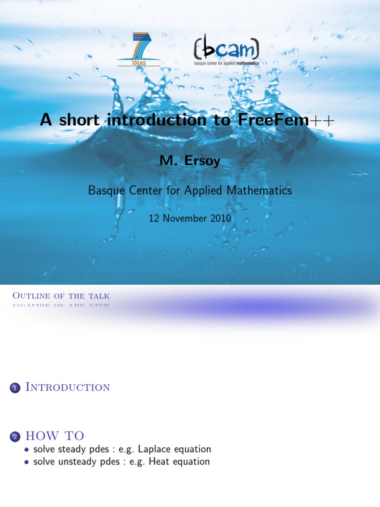 Short Introduction To Freefem | PDF | Partial Differential Equation | Finite Element Method