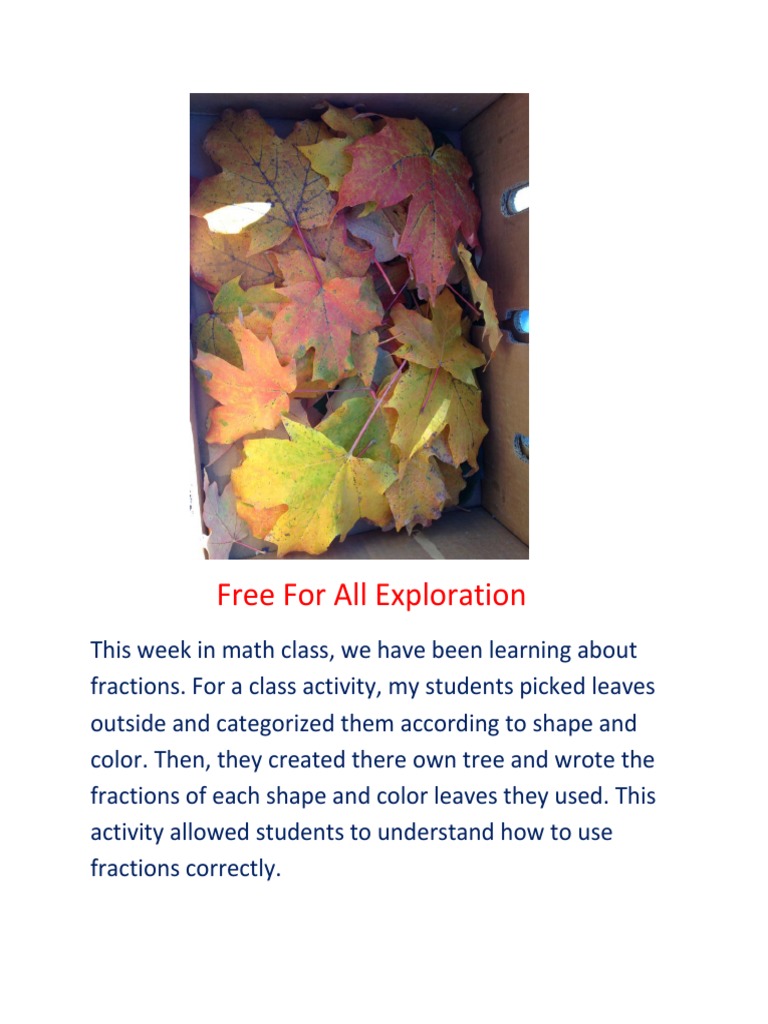 Exploring Fractions with Nature Activities | PDF