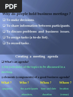 Housekeeping Meeting Organization Guide | PDF | Intention | Communication