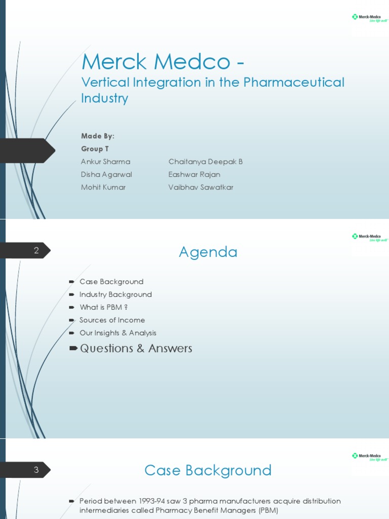 Group4 MM2 Merck-Medco Case | PDF | Merck & Co. | Pharmaceutical Drug