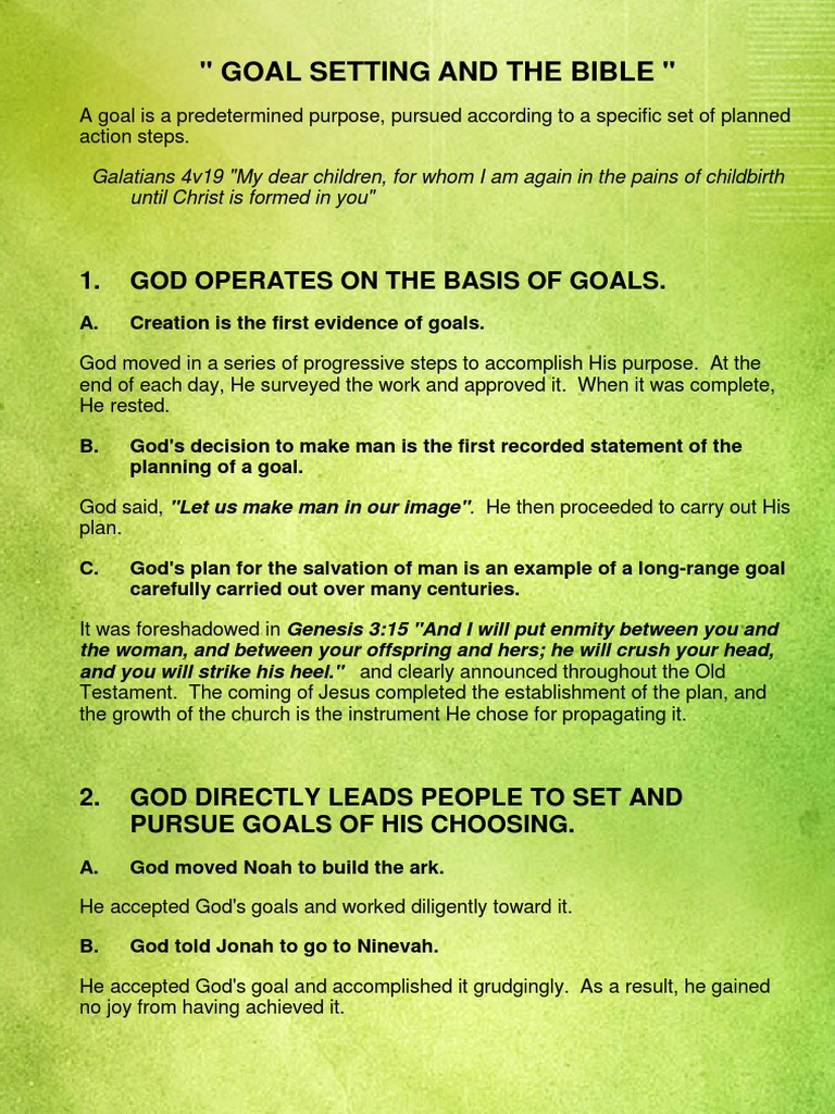 Goals Setting & The Bible PDF | PDF | Gospel Of Matthew | Jesus
