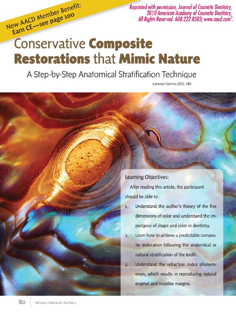 Conservative Composite Restoration | PDF | Tooth Enamel | Tooth
