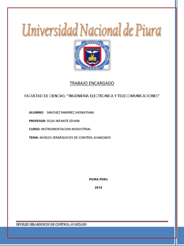 Niveles Jerarquicos de Control Avanzado | PDF | Controlador lógico ...