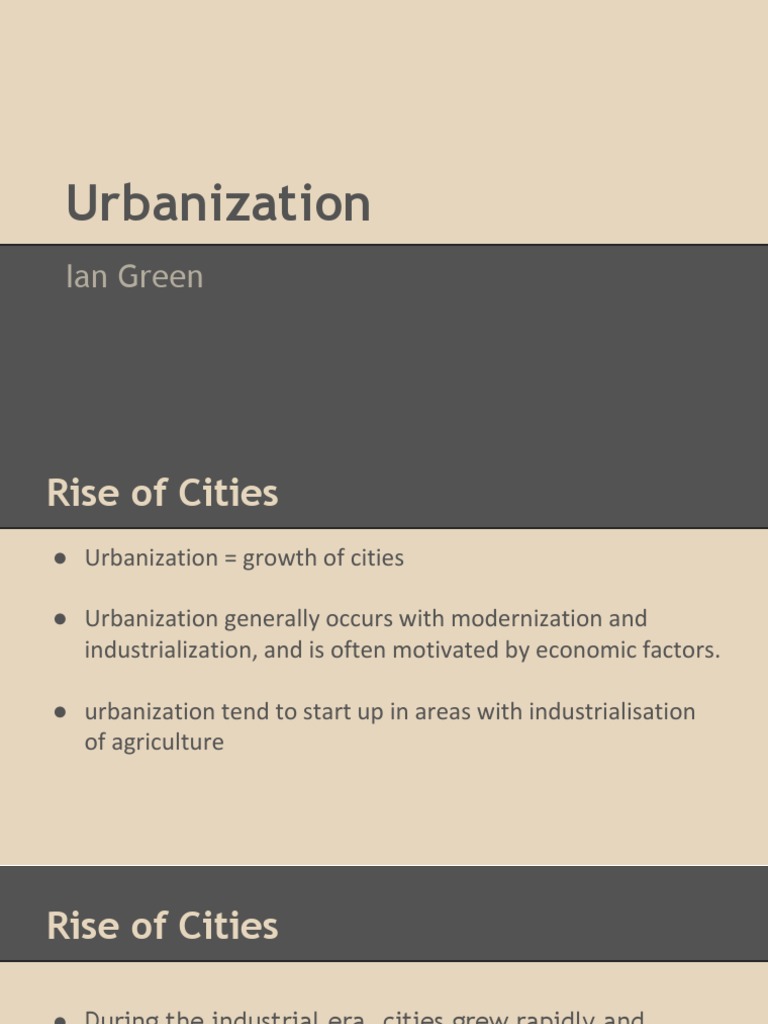 Impact of Urbanization on Cities | PDF