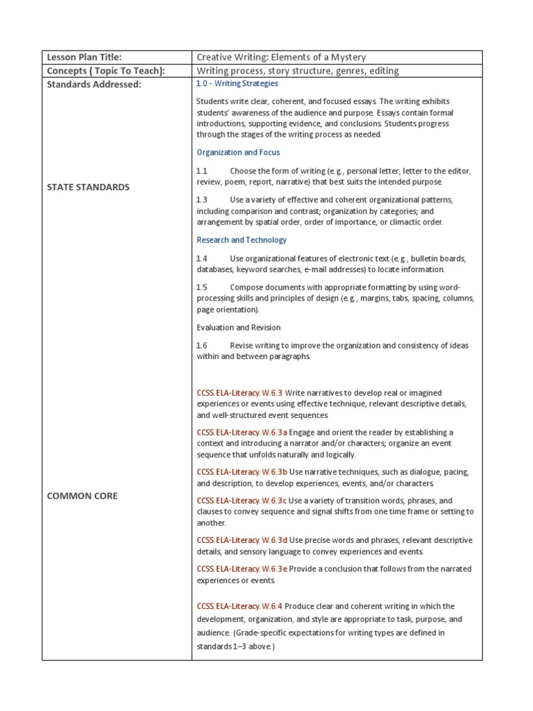 Lesson Mysteries of Harris Burdick | PDF | Essays | Narrative